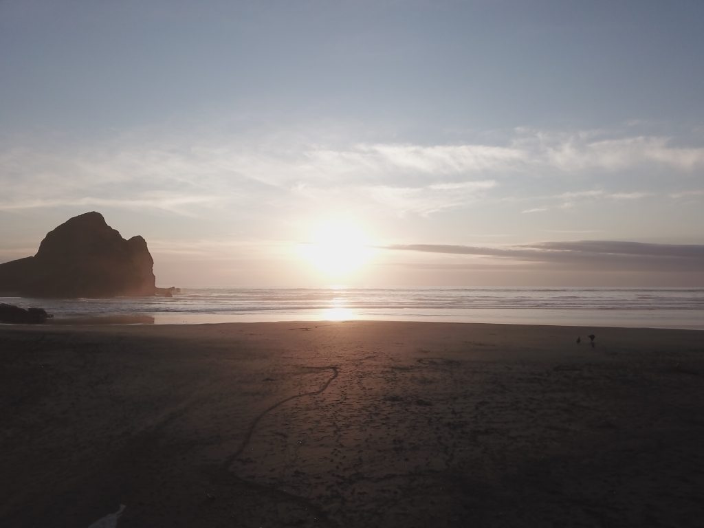 Piha Beach sunset - Drone Photography
