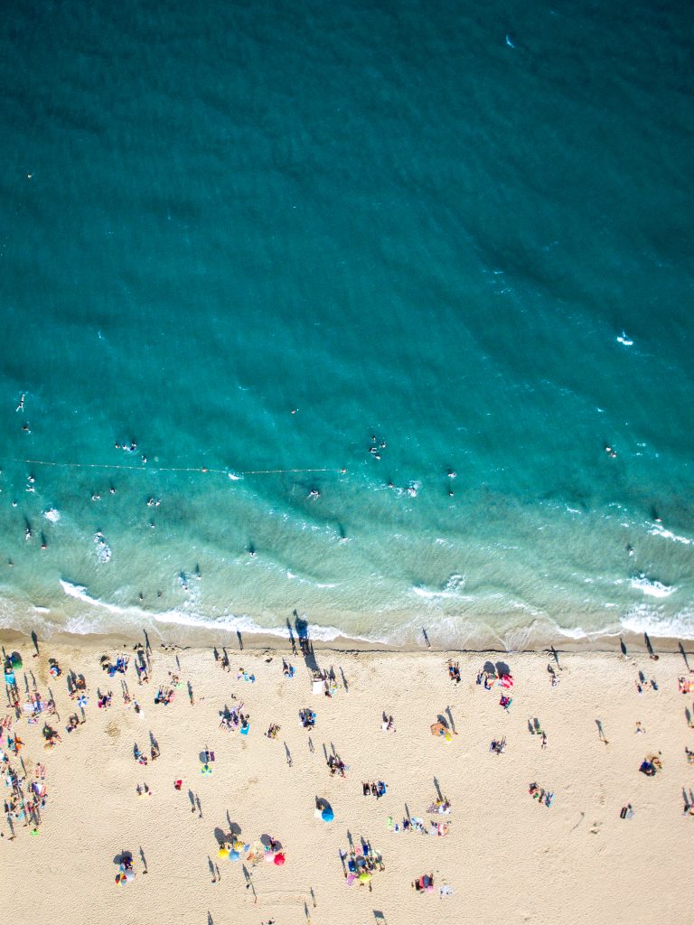 Aerial Beach Waves