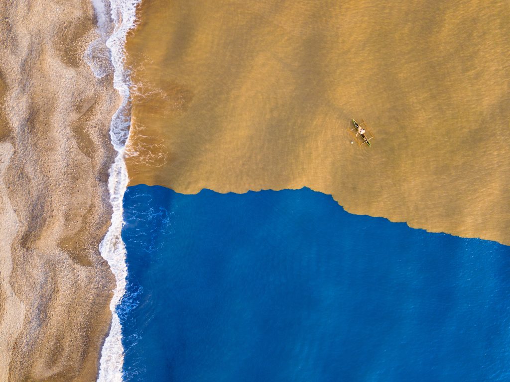 Where the muddy river meets the ocean - Drone Photography