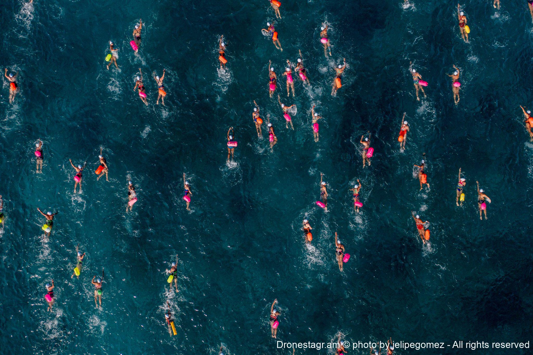 Go, Ocean Man Cozumel, competencia en aguas abiertas, Mexico - Drone ...